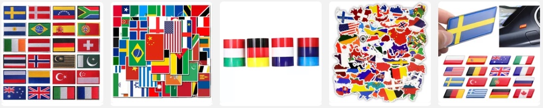 Libros de pegatinas de banderas del mundo