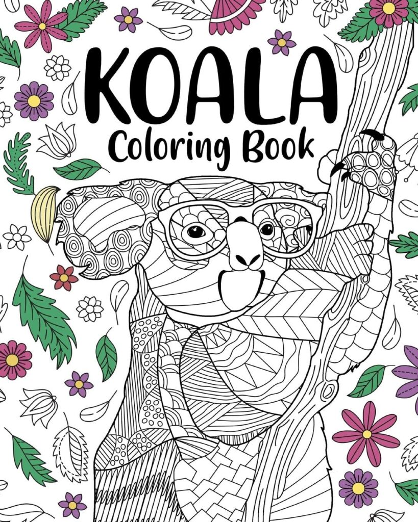 Libros para colorear de koalas - Libros para colorear